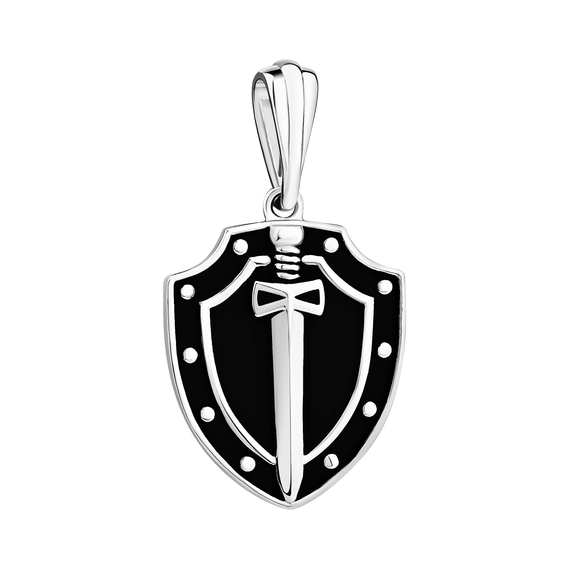 Подвеска, серебро, 925 проба, родирование