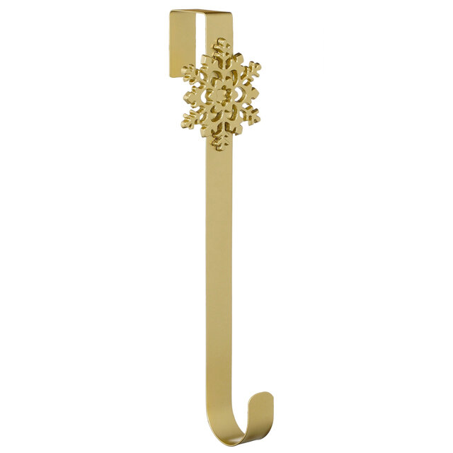 Декоративный крючок на дверь Снежинка Киото 38 см золотой, Edelman, 1159580-2