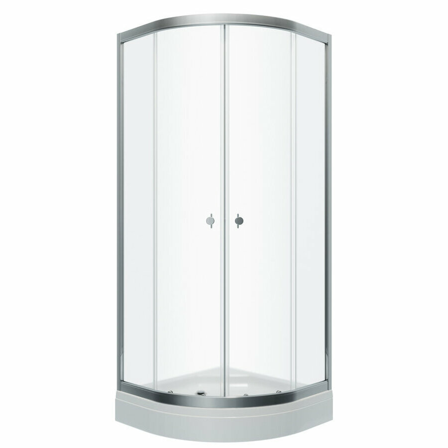 Душевой уголок Triton Альфа-Хром (100х100) низкий поддон, стекло 4 мм прозрачное/профиль хром DK274