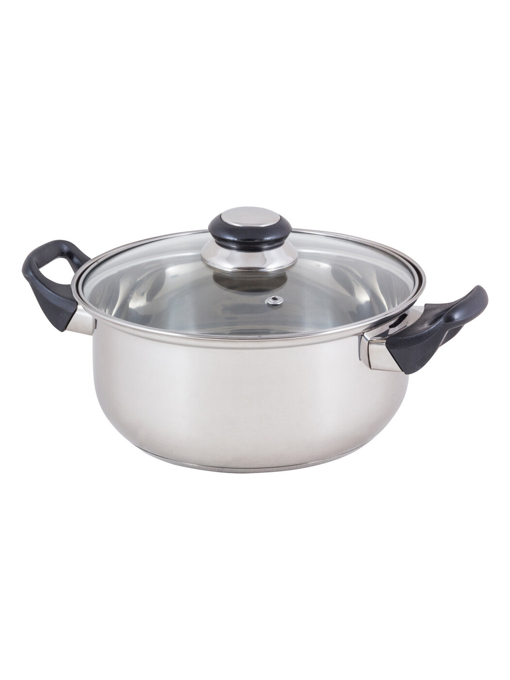 Кастрюля Mallony Bak-03 стеклянная крышка, нержавеющая сталь, 2,8 л