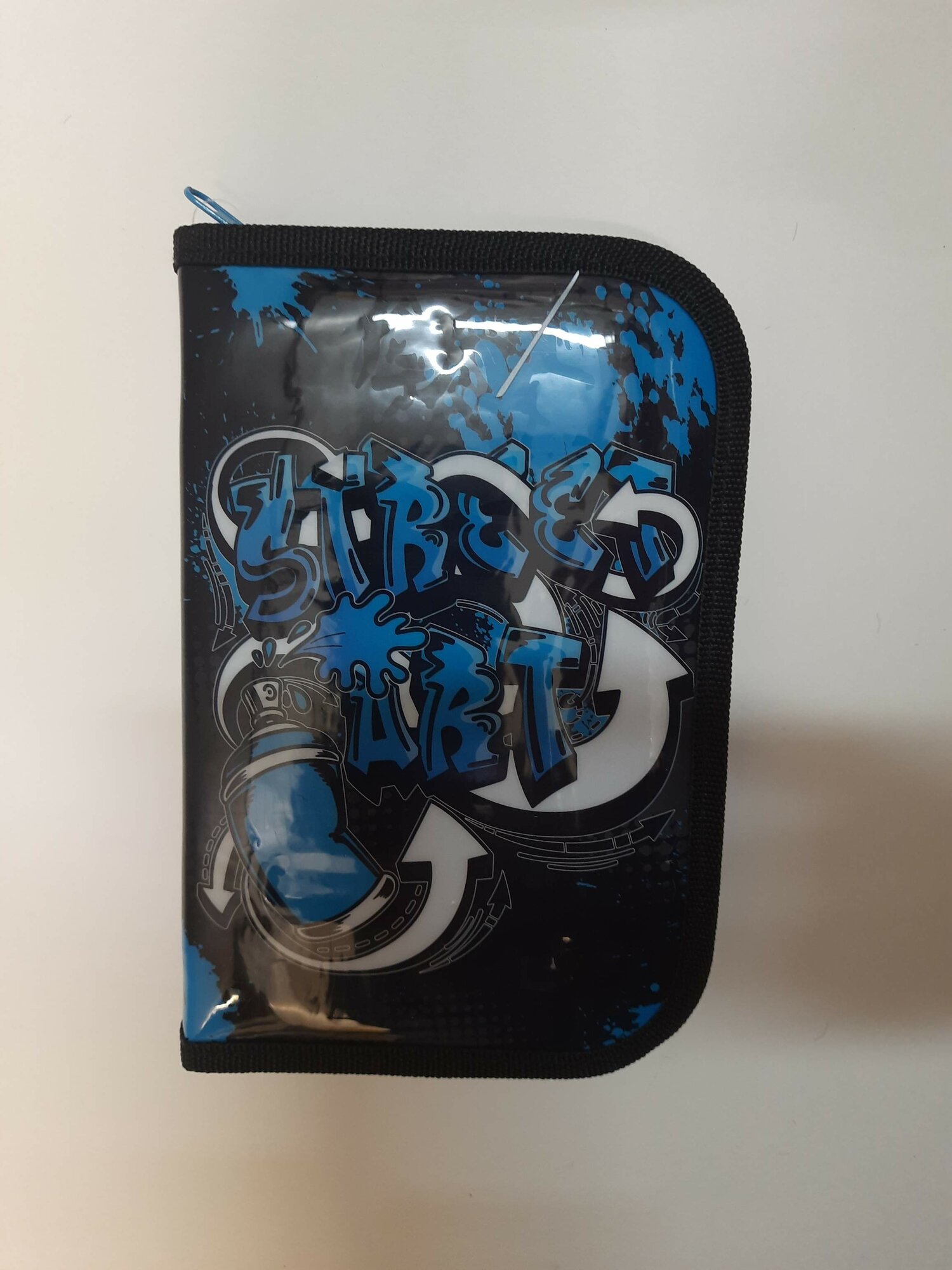 Пенал школьный граффити 13,3x20x3,5см, ПВХ, молния 59502