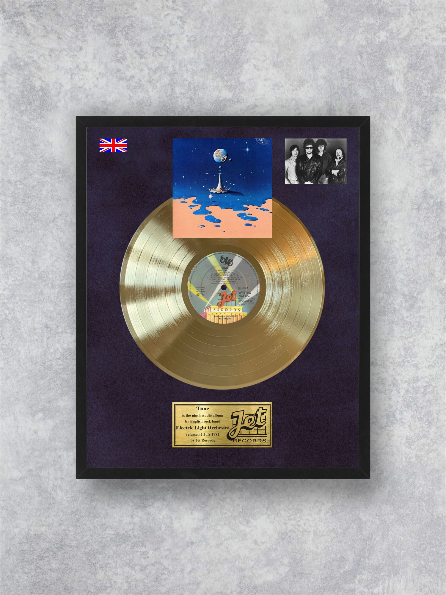 Виниловая пластинка Electric Light Orchestra в рамке