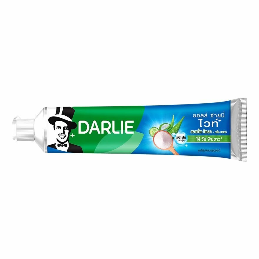 DARLIE All Shiny White, BAKING SODA - ALOE FRESH, Fluoride Toothpaste (Отбеливающая зубная паста с фтором, пищевая сода - свежесть алоэ, Дарли), 80 г.