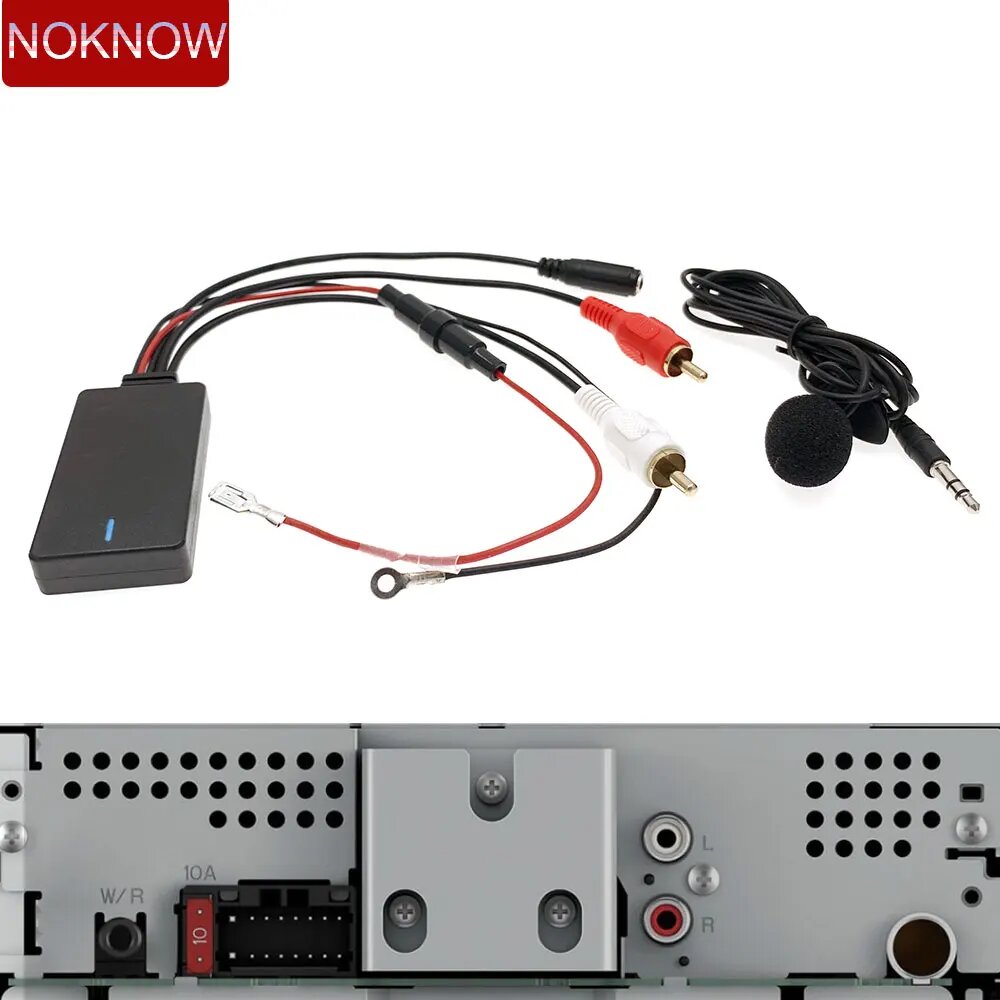 Универсальный Автомобильный Bluetooth 5,0 гарнитура микрофон AUX 2 RCA кабель адаптер для Pioneer Sony Грузовик Авто динамик радио стерео аудио