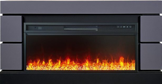 Электрокамин RoyalFlame Modern 42 cерый графит с очагом Vision 42 LED, звуковые эффекты, обогрев, пульт ду