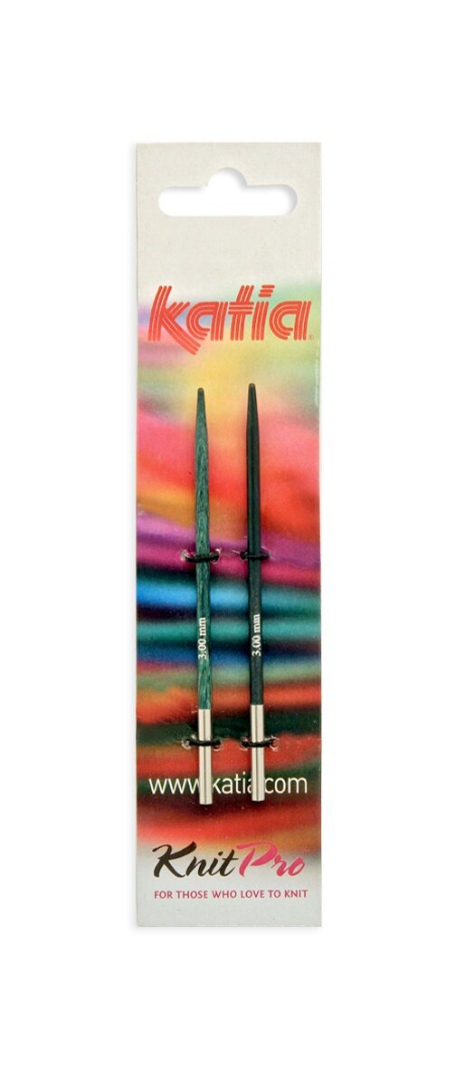 Спицы съемные KATIA сменные для лески 20 мм, 3 мм, 2 шт, цвет зеленый, № 3
