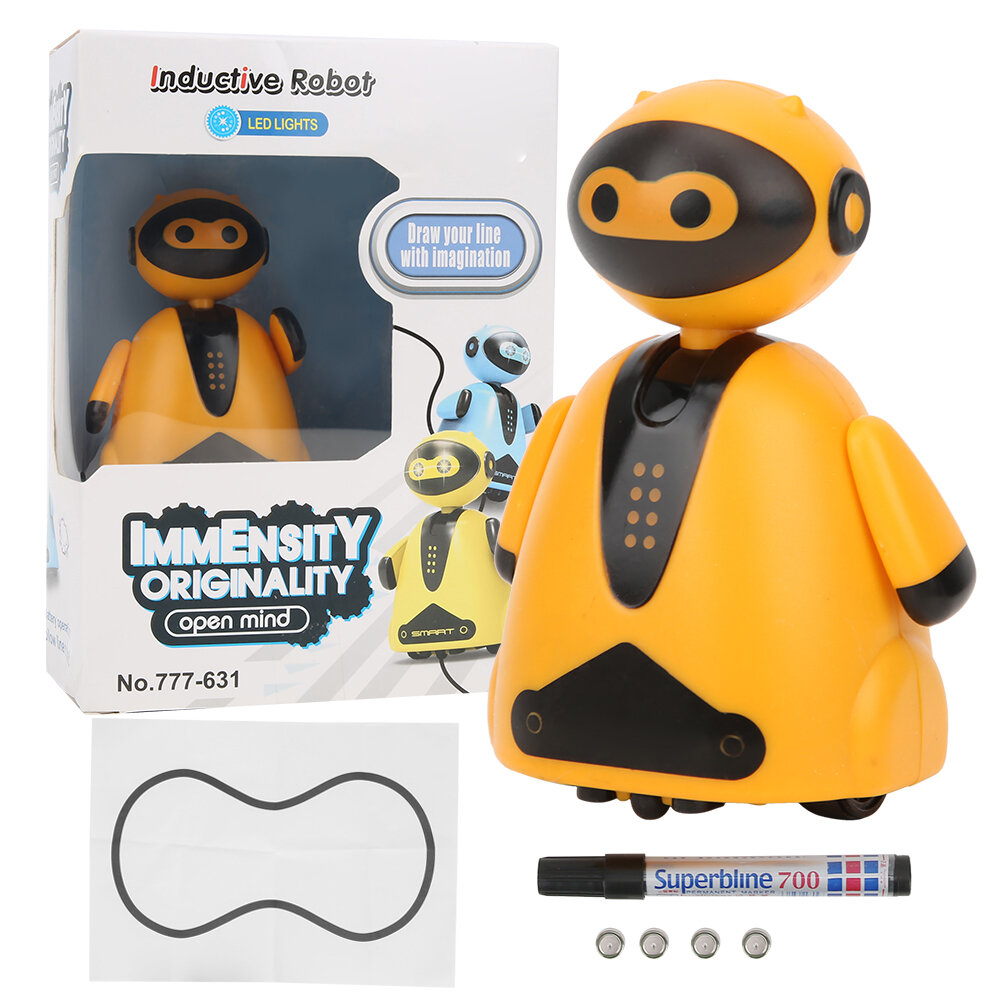 Индуктивная линия розыгрыша после робота автомобиля, 777-631 Робот для детей, образовательная игрушка с индукционной ручкой, веселая игрушка для детей для детей