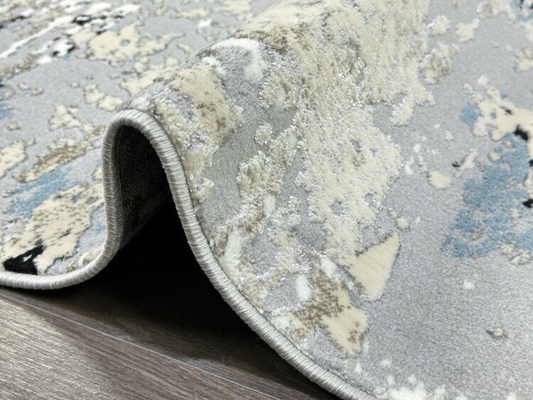 Ковер, Прямой, Серый, Белый, Черный, Голубой, Бежевый, Современный, на пол, в гостиную, спальню, в ассортименте (120 см. на 180 см.)