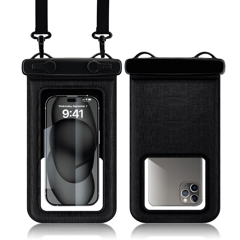 Сумка-чехол, для мобильного телефона, губка, водонепроницаемый, сенсорный экран, черный