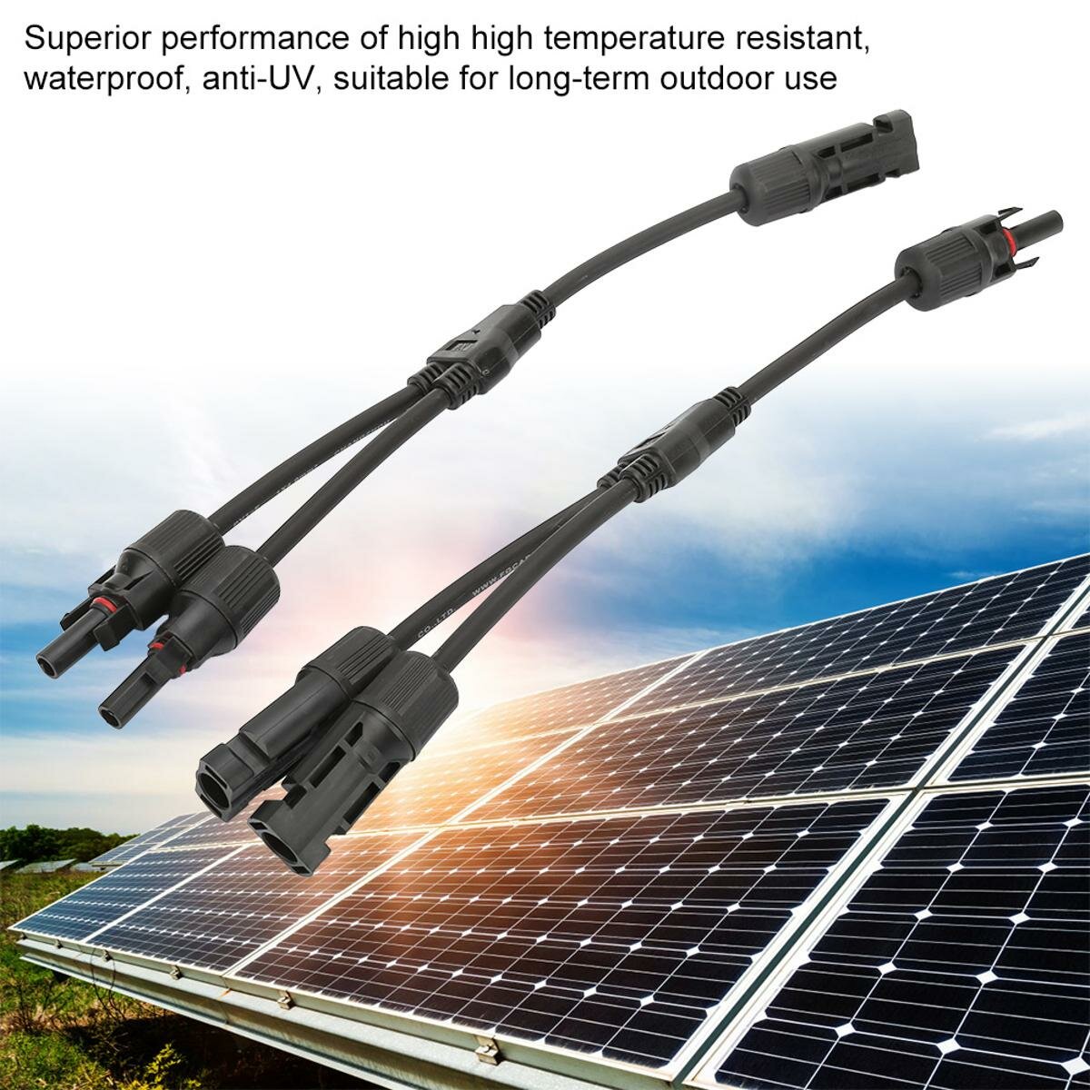 1 пара MC4 Branch Connector Адаптер для солнечной панели Разветвитель кабеля Solar Panel Branch Connector, Solar Panel M