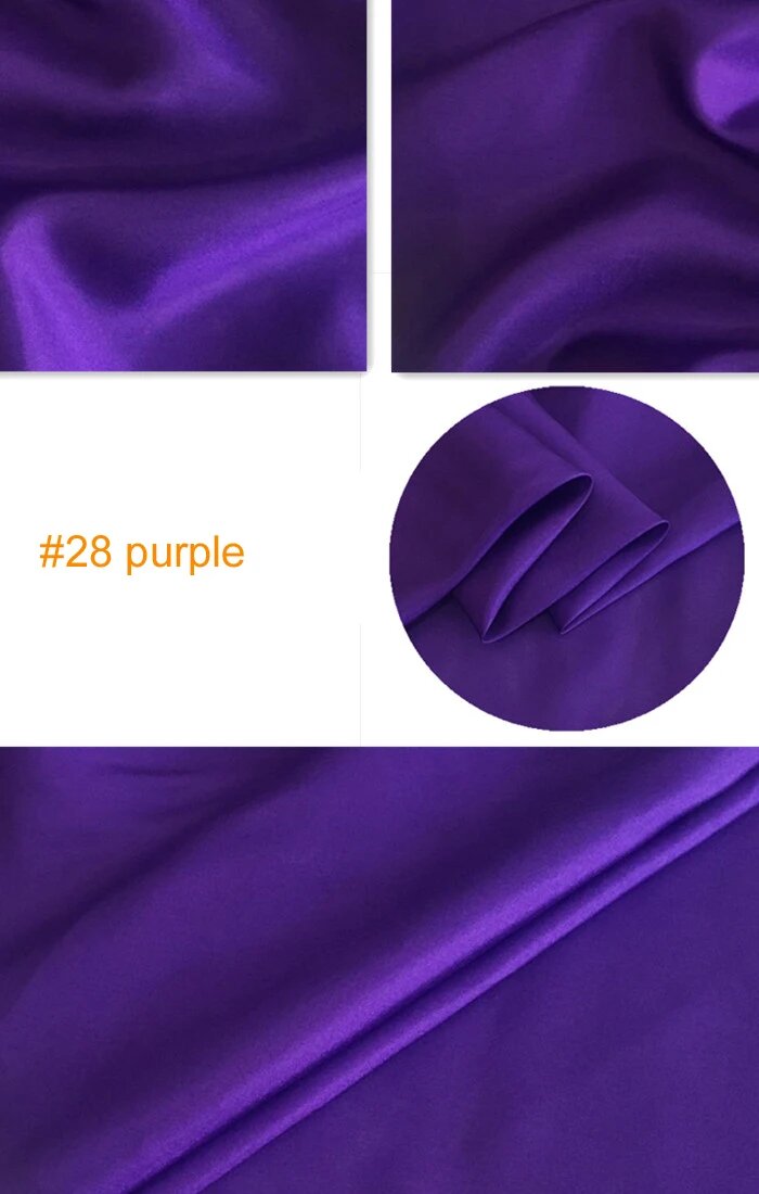 Шелковая ткань Хабутай FABRIC SHIPPER 1 метр Фиолетовый, 1Meter X 1.14Meter, 28 purple