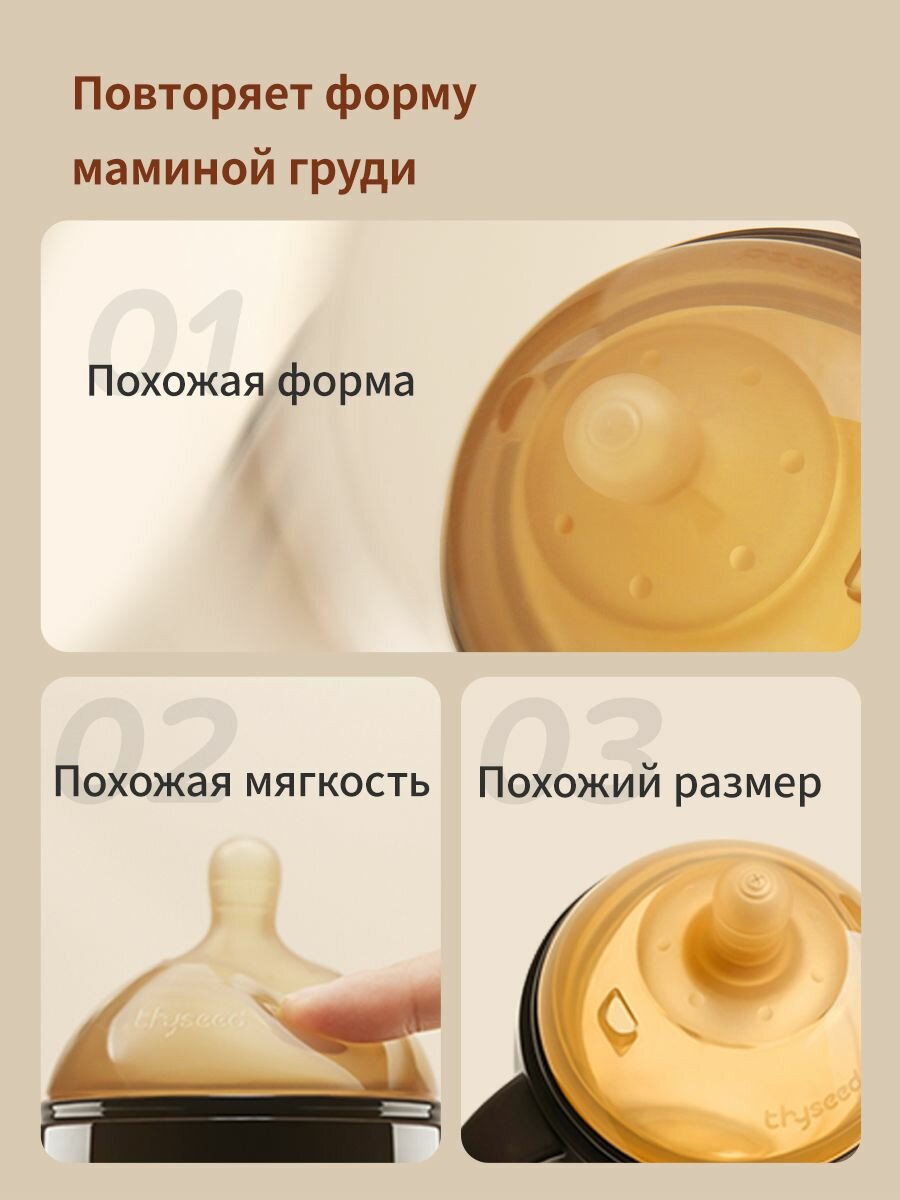Бутылочка для кормления thyseed, PPSU, для мальчиков/девочек, 300мл