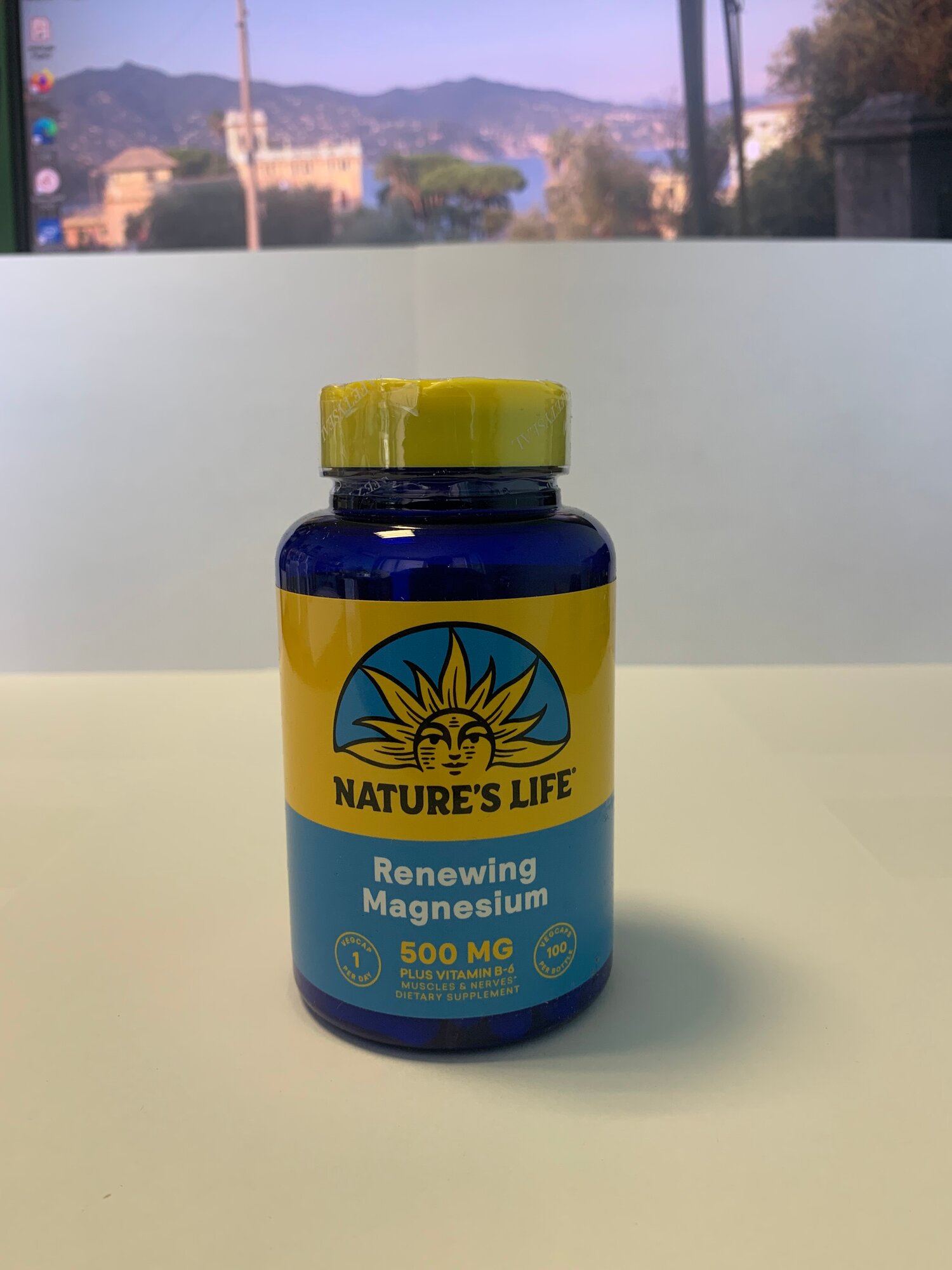 Nature's Life, восстанавливающий магний, 500 мг, 100 вегетарианских капсул
