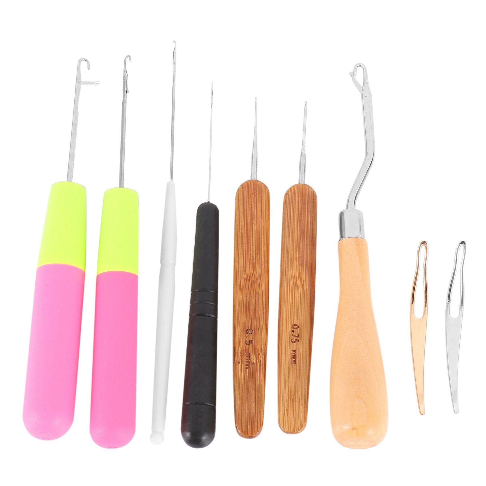 Набор игл для вязания крючком с защелкой из 9 предметов Инструмент для фиксации крючка