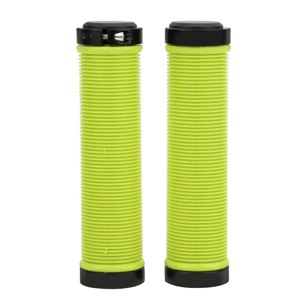 1 Пара пластиковой велосипедной велосипедной ручкой, борец, бортовая зацепление на горных велосипедах с рулем (желтый)