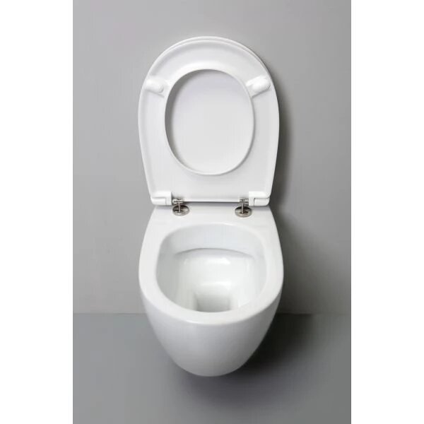Унитаз White Ceramic Basic комплект подвесного с быстросъемным ультратонким сиденьем W0203SET04