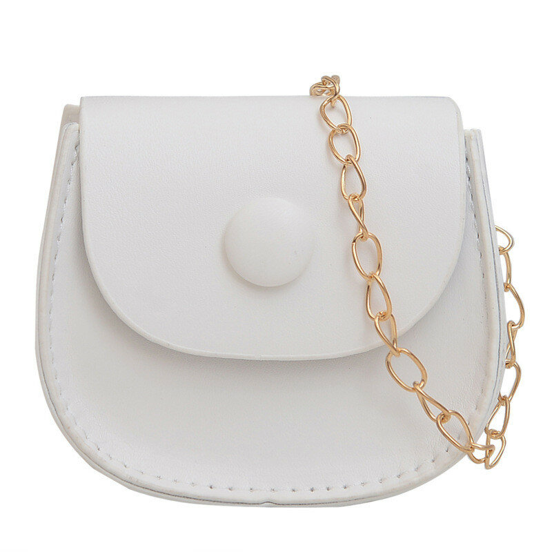 Детская модная pvc сумка на плечо с декором из пуговиц и стеганым узором для повседневных образов белая