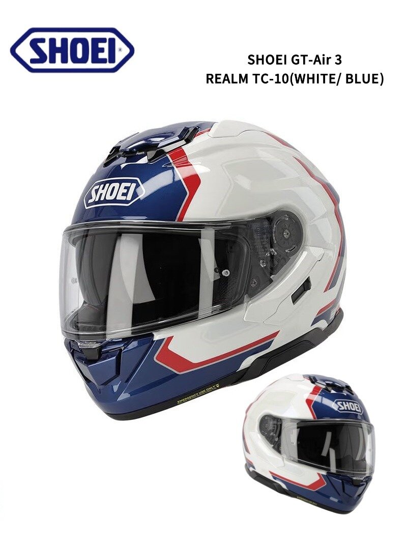 Шлем SHOEI GT-Air3, цвет: белый, синий, размер: M：Оригинальный шлем