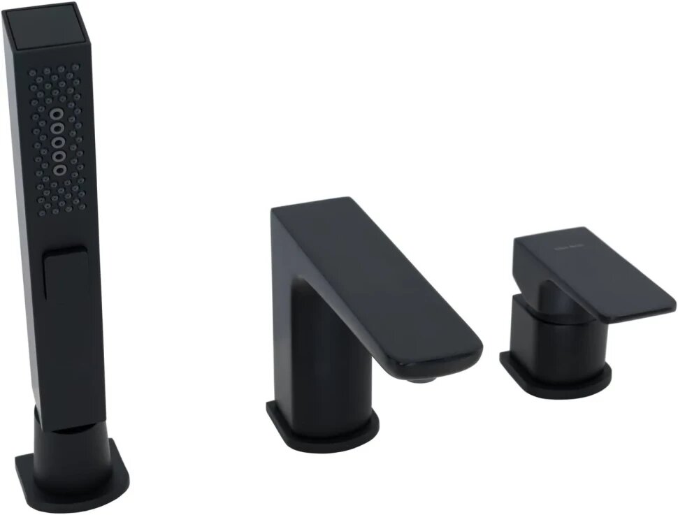 Смеситель на борт ванны Allen Brau Infinity 5.21008-31 с душевым гарнитуром, черный матовый