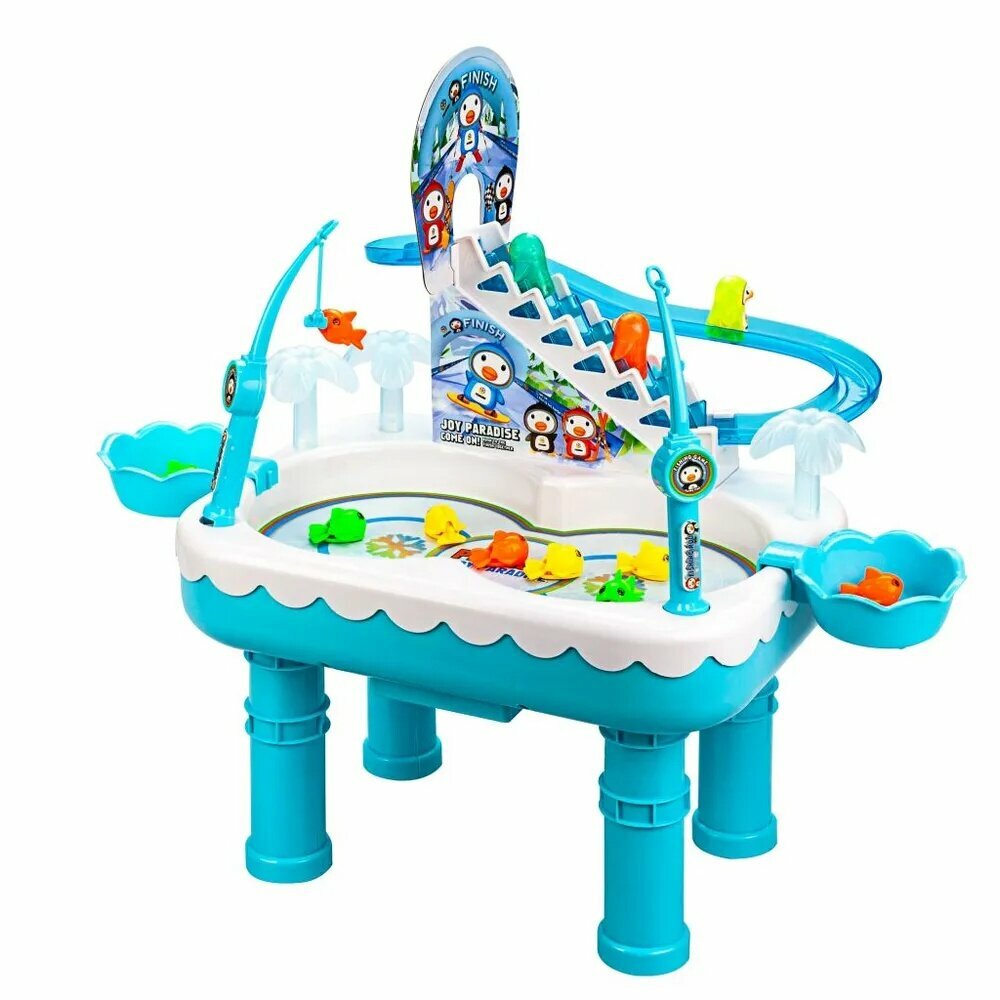 Развивающий столик для малышей, стол детский игровой, магнитная рыбалка