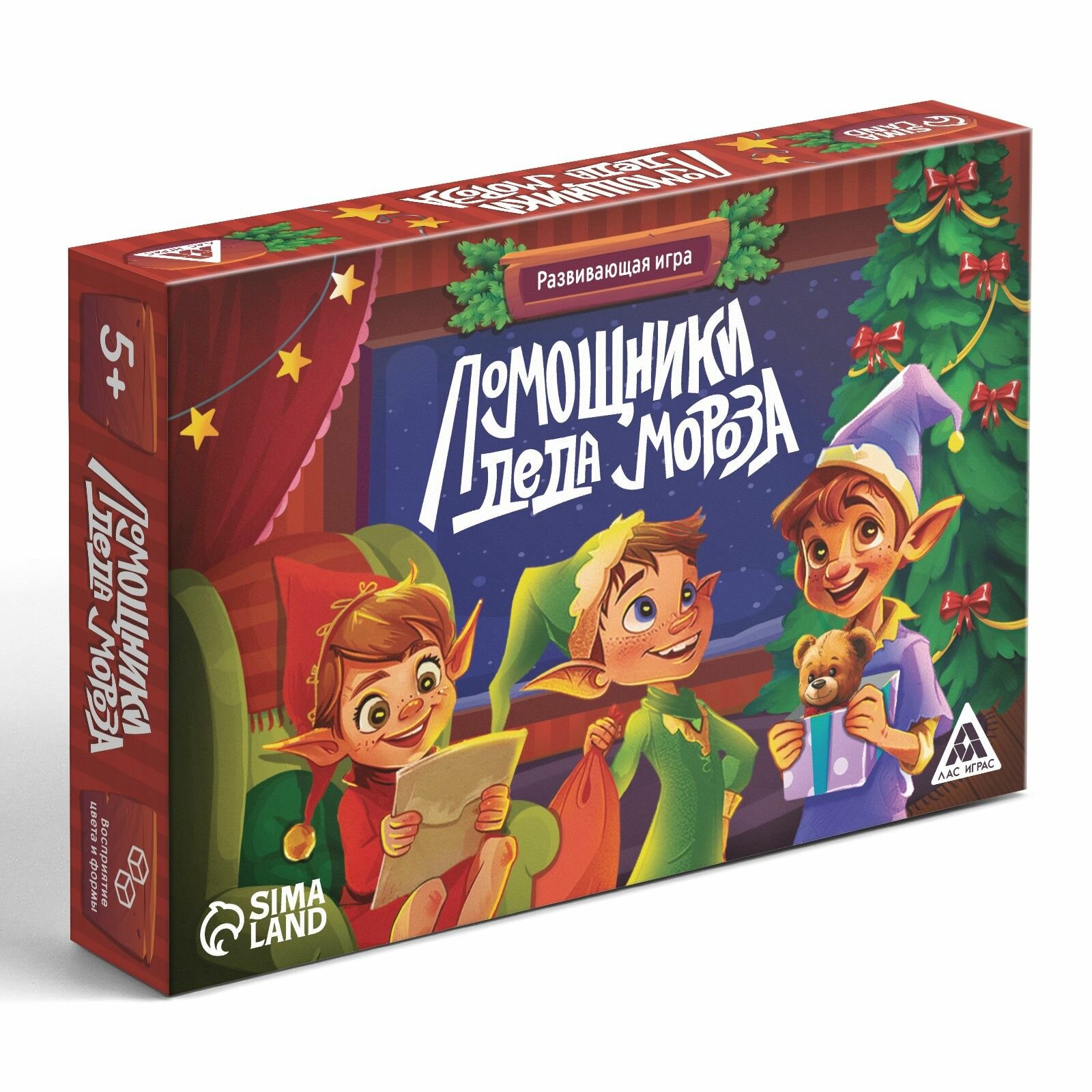 Развивающая игра для детей "Помощники Деда Мороза", 5+, 91 карта