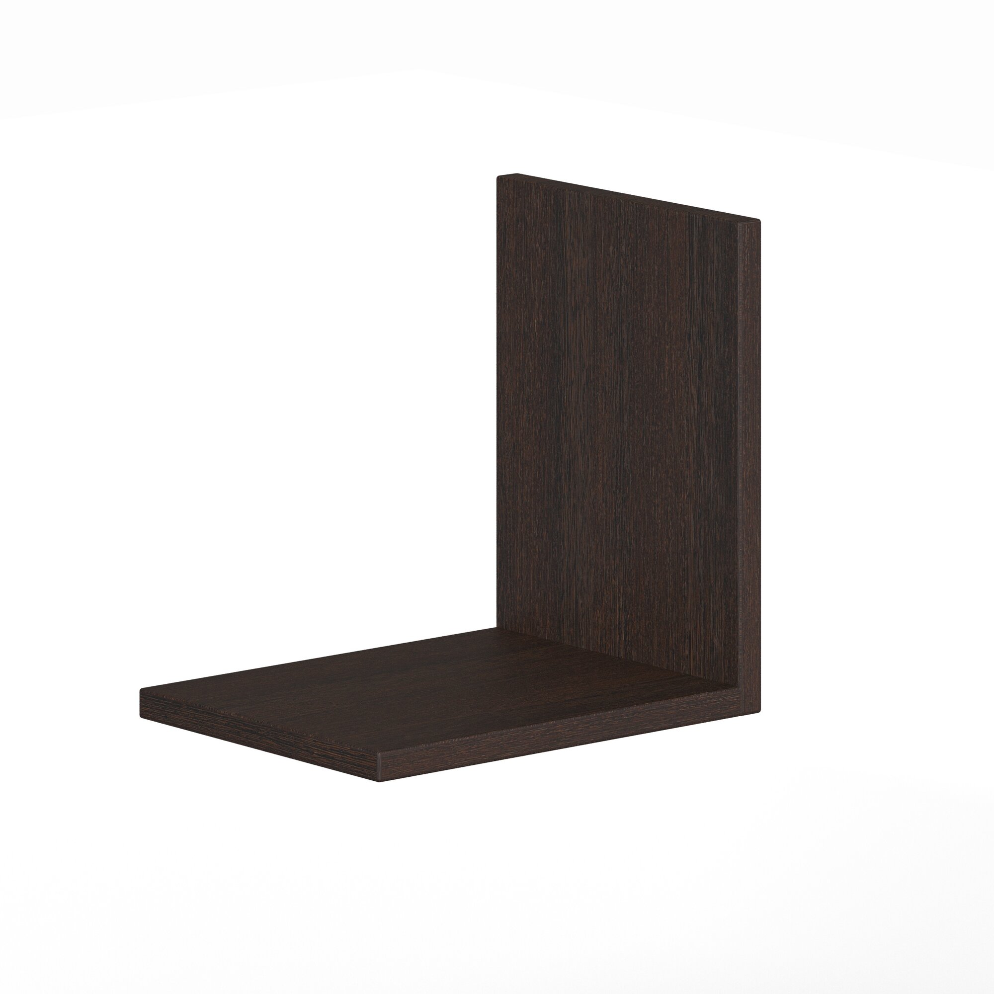 Полка настенная универсальная 266x266 мм, ЛДСП — для мелочей, книг, декора. Венге