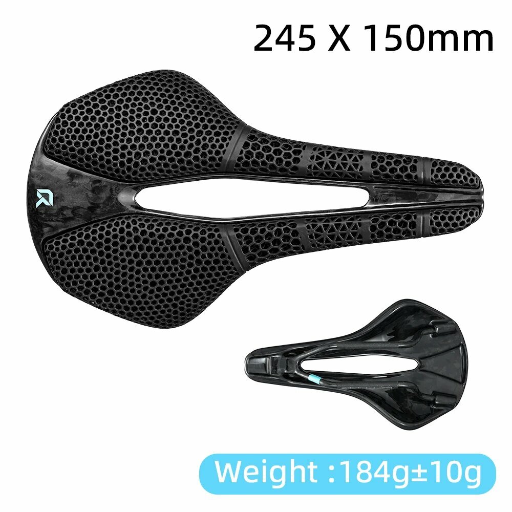 Велосипедное седло RYET карбоновое 3D Print, Черный