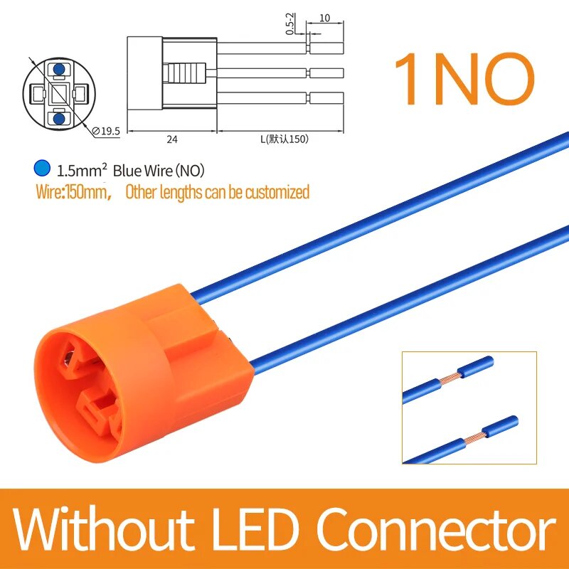 Металлический кнопочный переключатель LANBOO, 19 мм, 16 А, с ярким током, со встроенной фиксацией или мгновенным 1NO, 4-контактный мини-переключатель