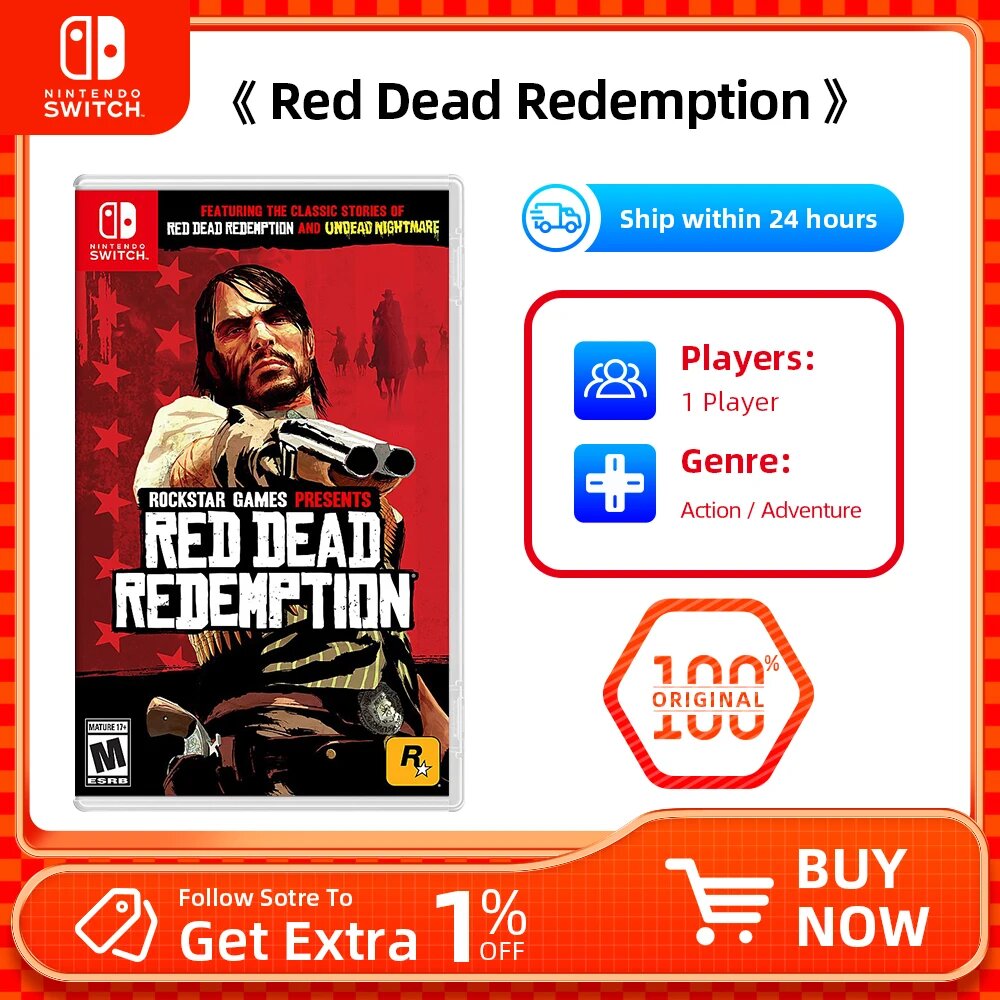 Игра для Nintendo Switch - Red Dead Redemption - картридж — фото 1