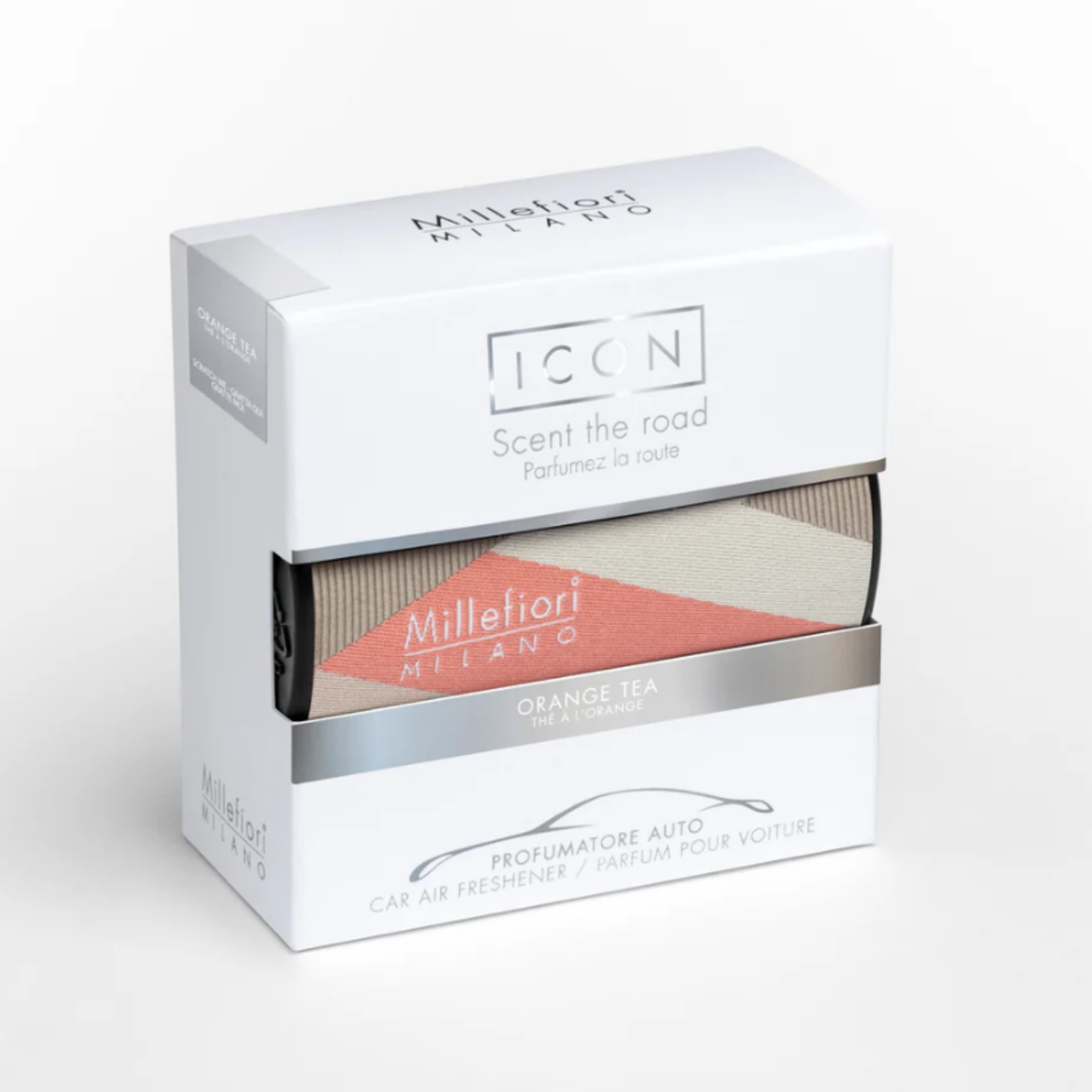 Ароматизатор для автомобиля Millefiori Milano ICON TEXTILE GEOMETRIC "ORANGE TEA" 17CAR48