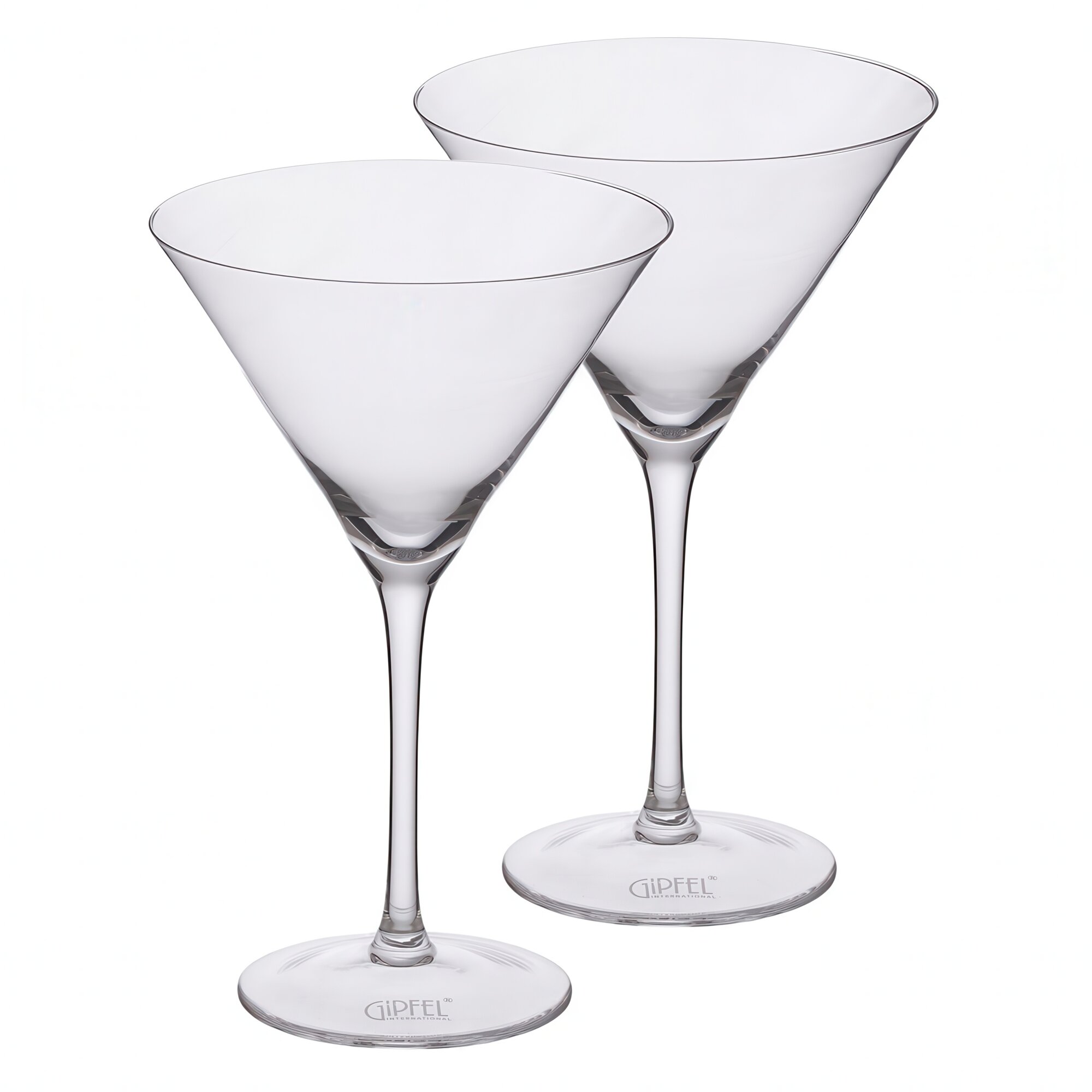 Набор из 2 бокалов для мартини Gipfel Felice 52375, 210 мл, хрустальное стекло, прозрачный