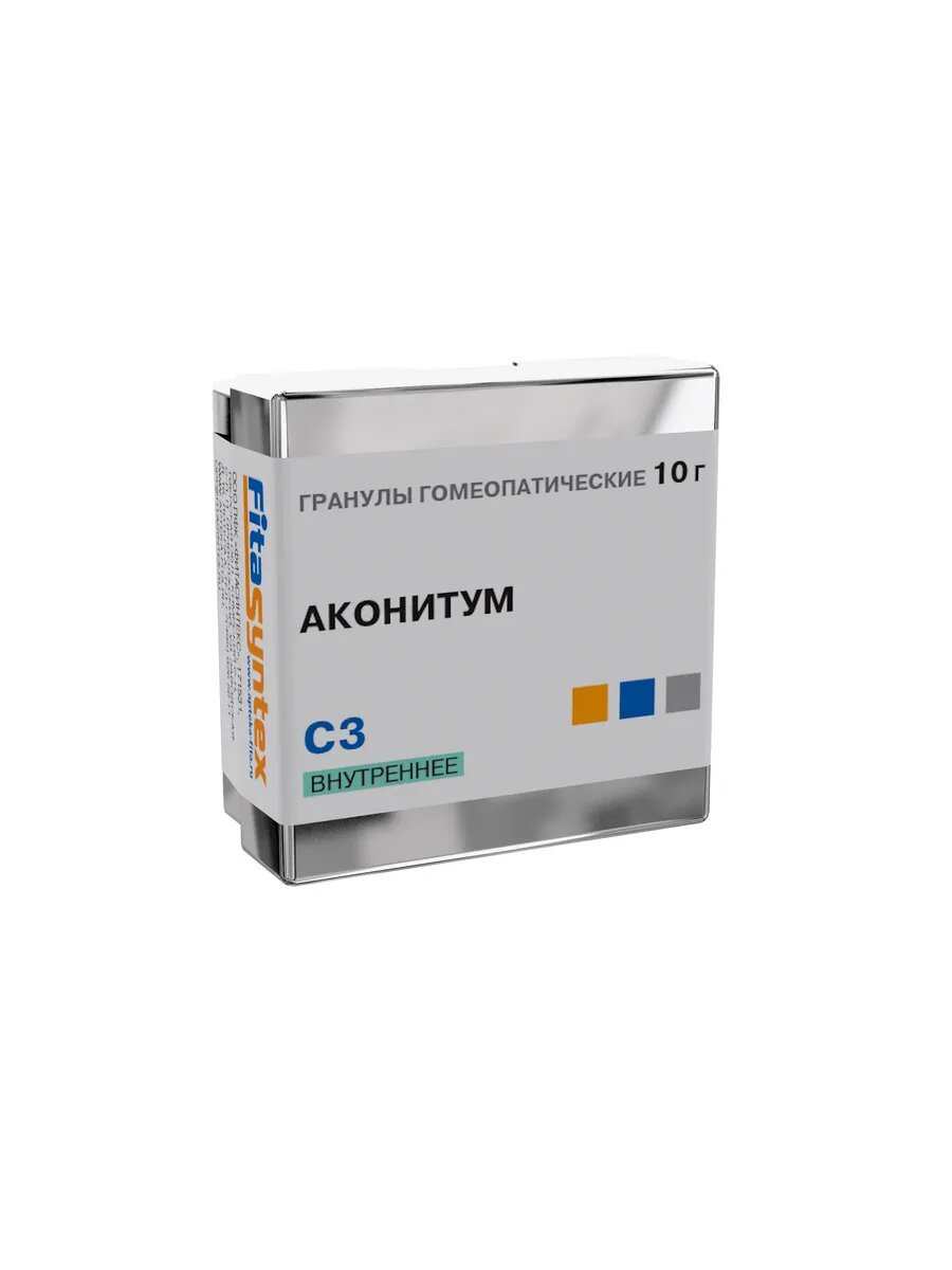 Аконитум С3, гранулы гомеопатические, 10 грамм , Фитасинтекс
