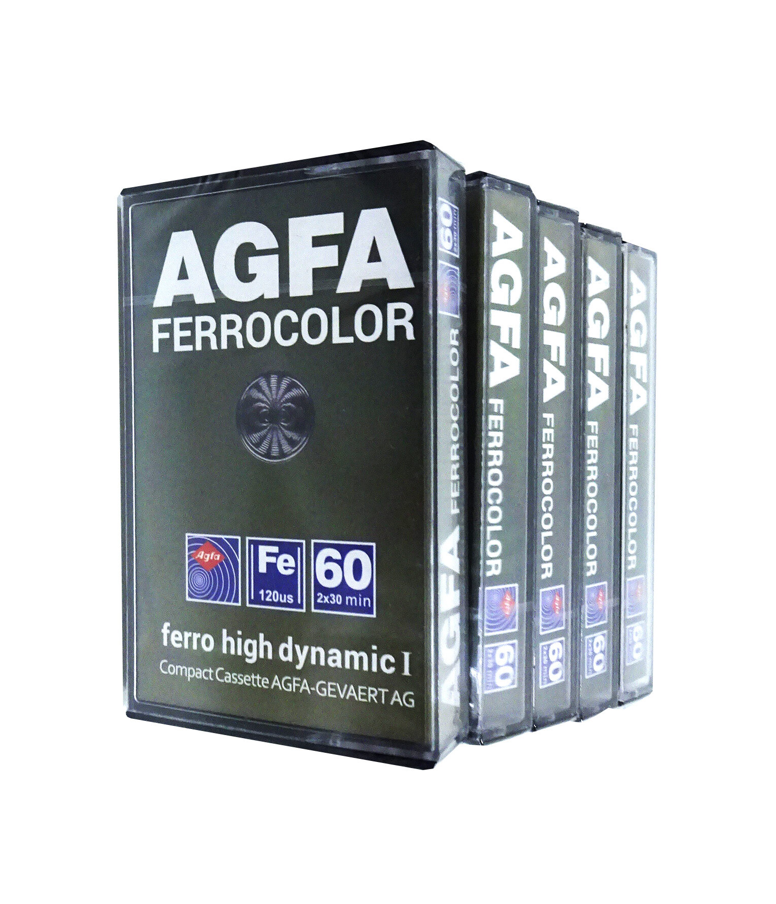 Aудиокассета "AGFA SUPERFERRO" FeI 60 тёмно-зелёная
