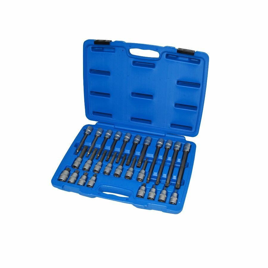 Набор головок-битов SPLINE (12-ти гранных звездочек) M5-M16 1/2" 26 пр. в кейсе AIST 406826M набор бит вставок сплайн