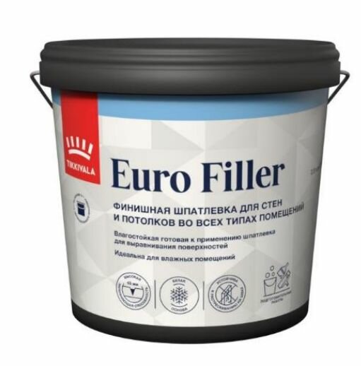 Шпатлевка влагостойкая EURO FILLER 2,5л