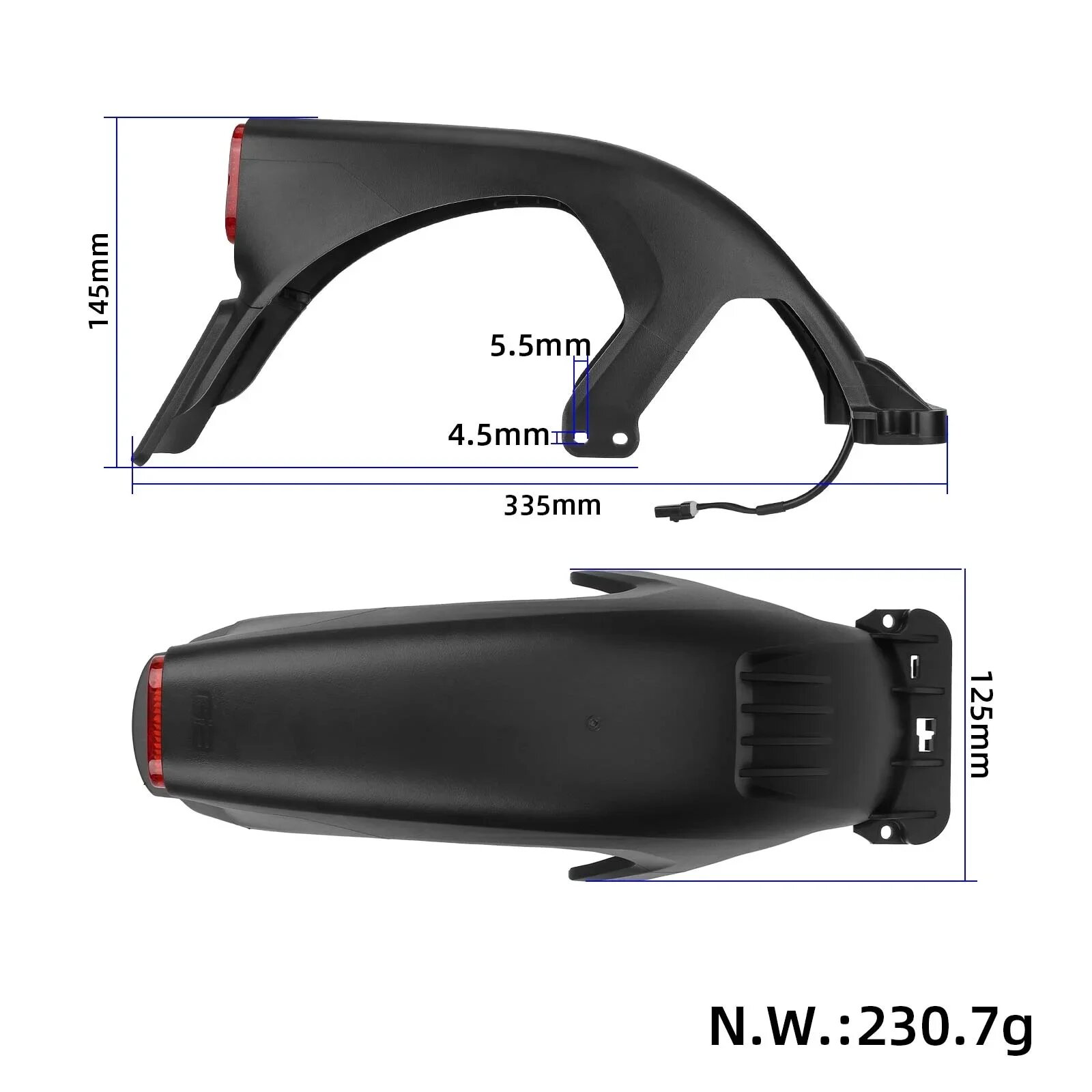 Задний брызговик Max G3 черный для Segway Ninebot Fender Sets