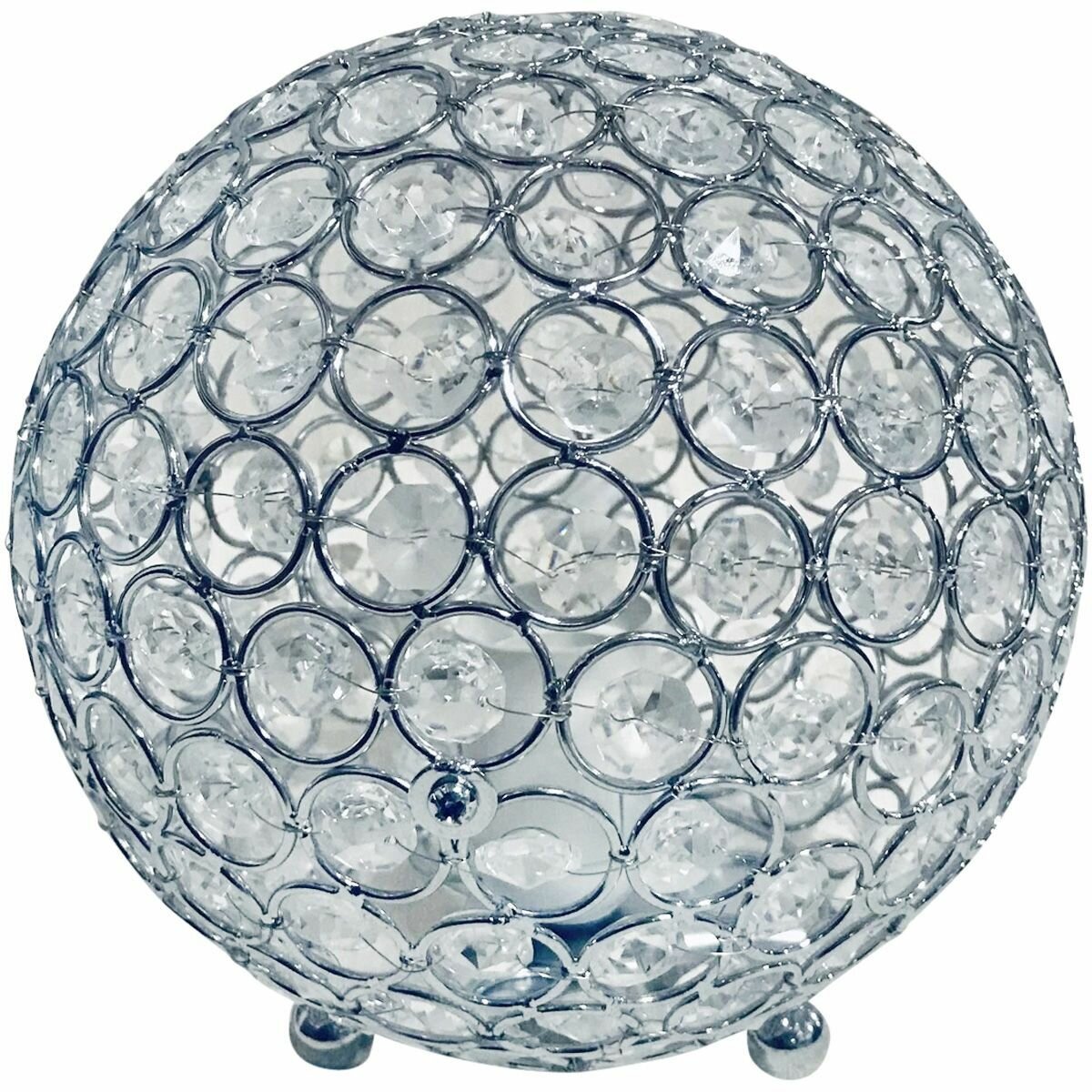 Лампа настольная, 78360 CR, Светильник прикроватный на тумбочку, Цвет - Хром, E27