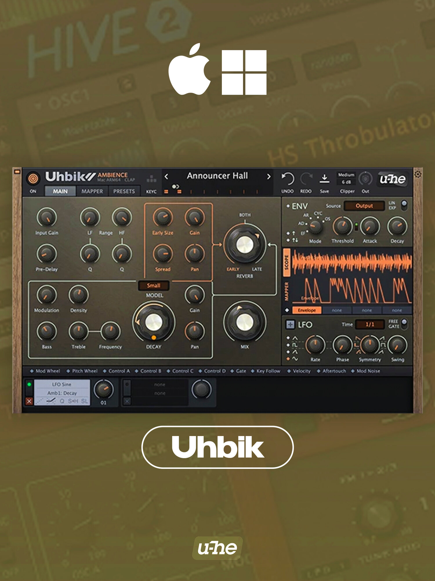 U-he Uhbik (бессрочная лицензионная активация) для ПК, macOS & Windows