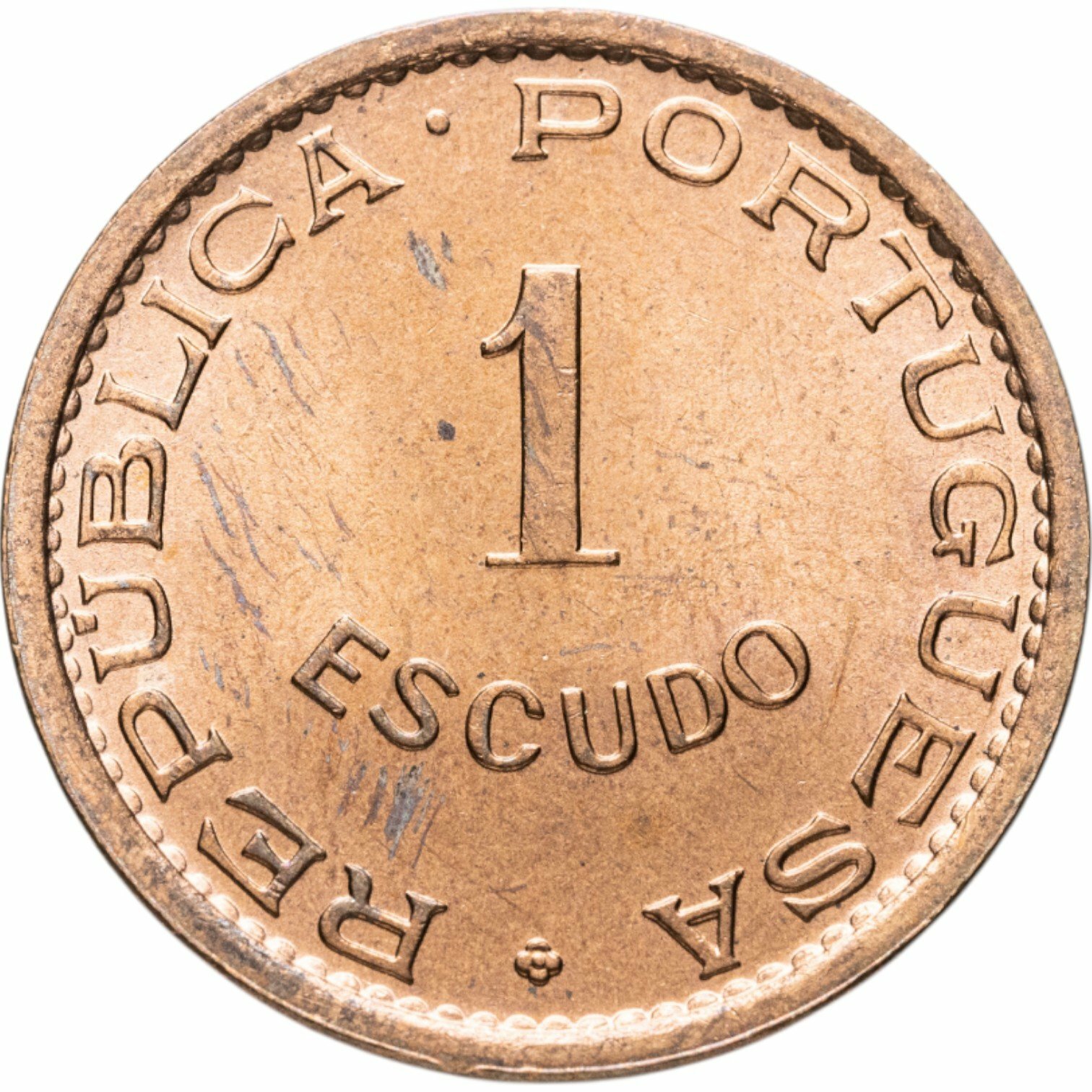 Гвинея-Бисау 1 эскудо escudo 1973, Бронза, в сохранности AU-UNC