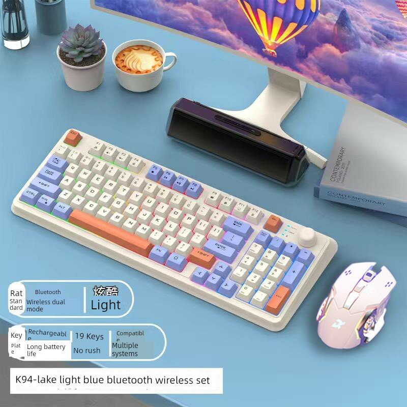 Беспроводная Bluetooth-клавиатура K94 для ноутбуков и планшетов, универсальная перезаряжаемая игровая клавиатура с