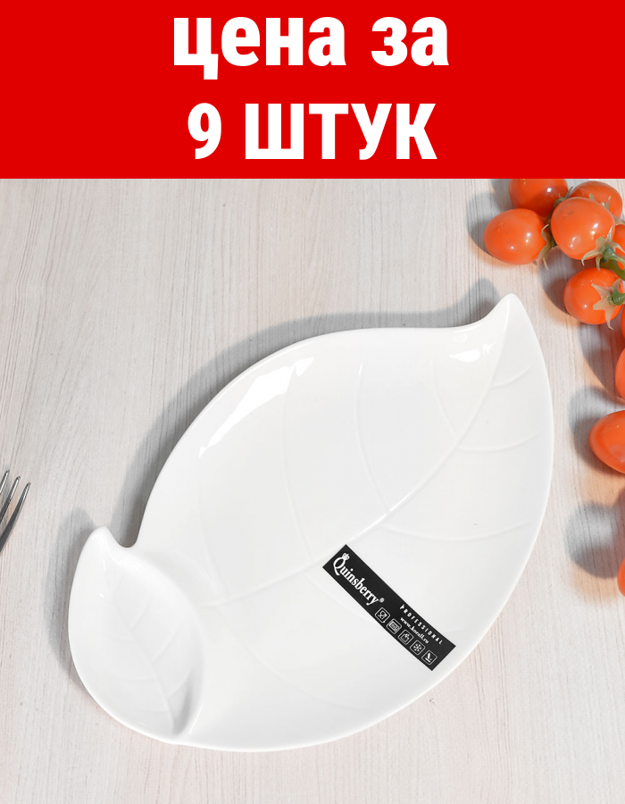 Комплект 9 шт, Блюдо сервировочное 27.5*17см с соусницей