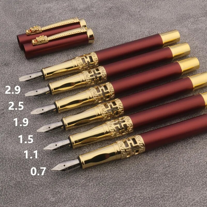 Перьевая ручка Chouxiongluwei матовая красная 0,7/1,1/1,5/1,9/2,5/2,9 мм 1.9 pen