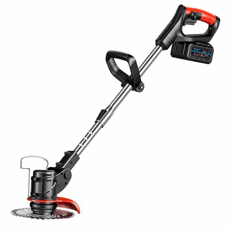 Аккумуляторная газонокосилка с литиевой батареей, перезаряжаемый ручной триммер, электрическая маленькая беспроводная газонокосилка, травокосилка