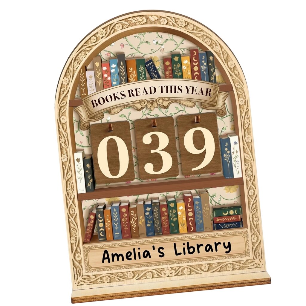 Счетчик прочитанных в Этом году Книг Деревянная Вывеска Прилавка для книг Трекеры Для Чтения Вывеска для Оформления Книжных Полок Подарки для Любителей Книг