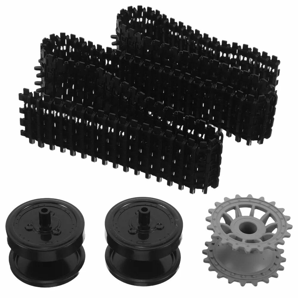 Колеса из резины, пластика и металла для танкового модельного набора с протектором