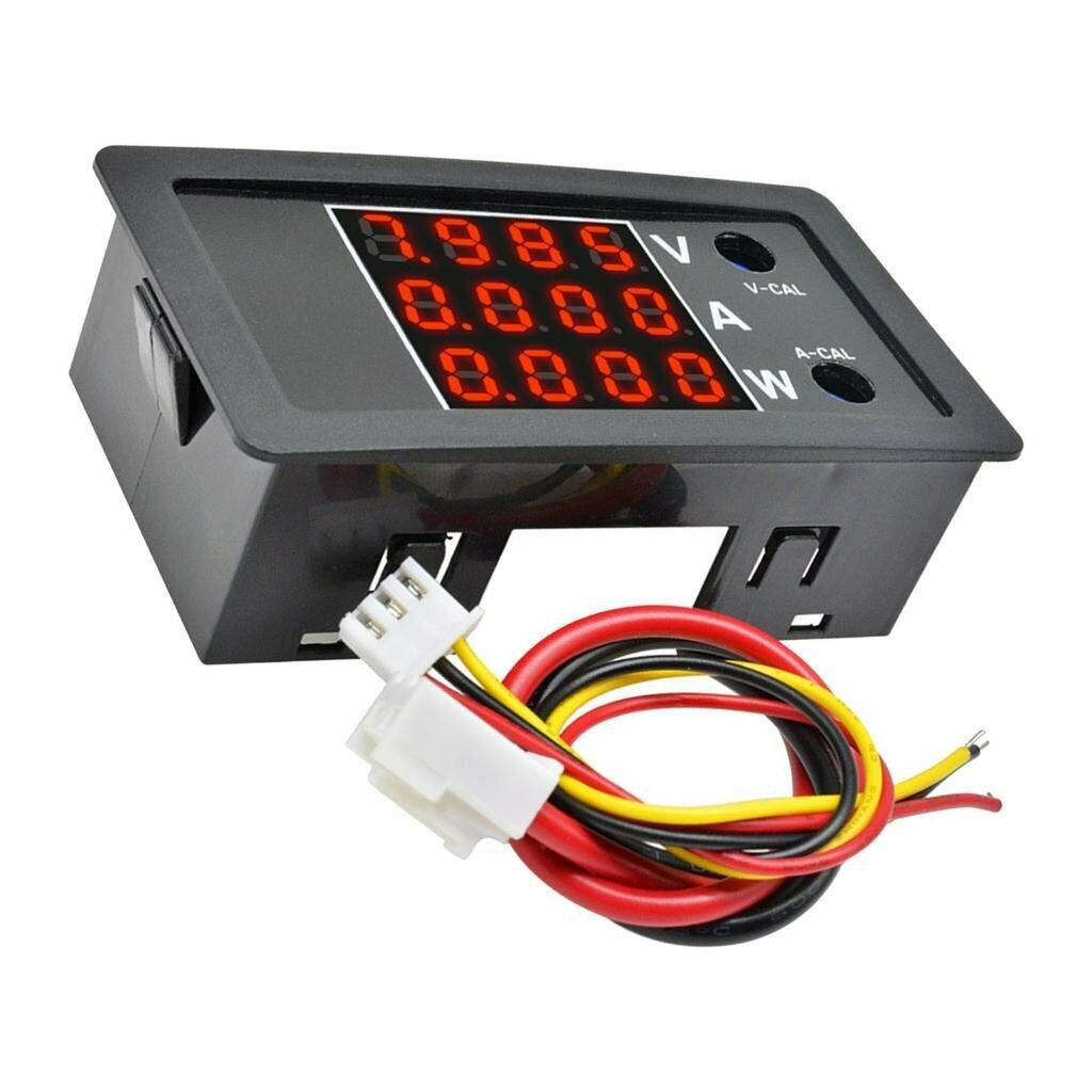 Вольтметр 0-100 В с LED-дисплеем, красный, красный, красный