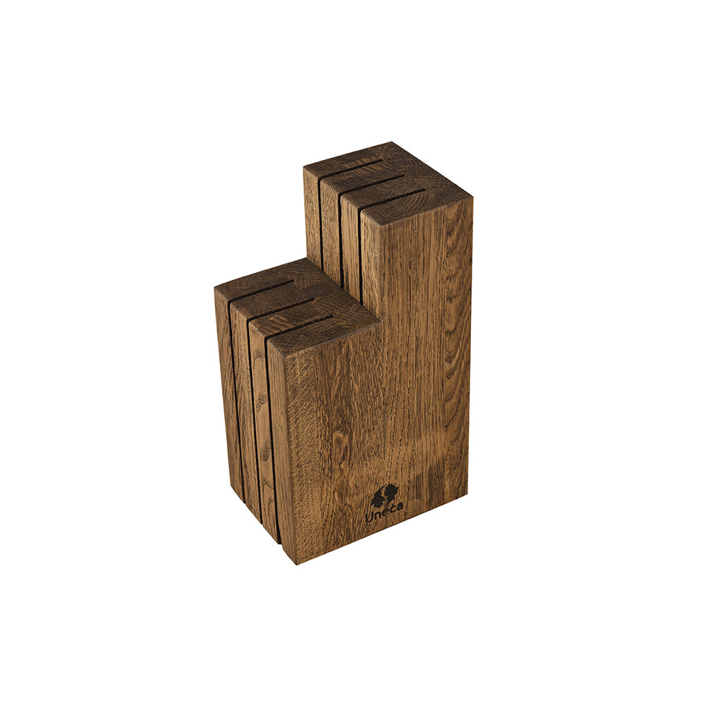 Подставка для ножей из массива дуба Uneca, 6 слотов, настольная, деревянная