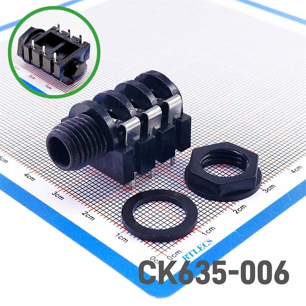 2/5/20 шт, гнездо для микрофона 1/4 мм