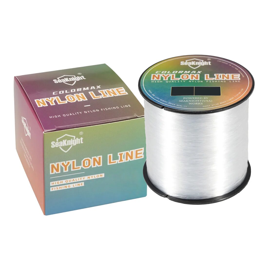 SeaKnight Colormax Нейлоновая Леска 500м 6-35 фунтов 8LB 0.23mm, Белый, white