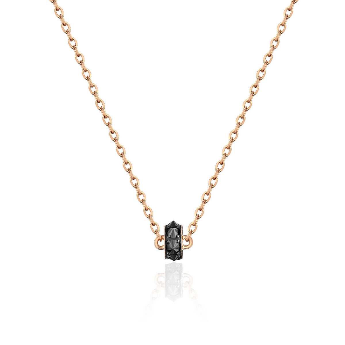 Колье, красное золото, 585 проба, бриллиант